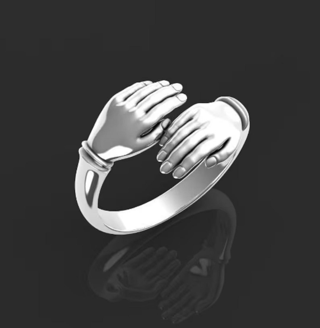 Adjestable Hug Ring Personalized Couple Hugging Hand Ring - Etsy