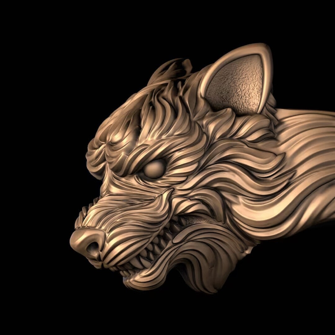 Wolf Ring Nordic Wolf Head Ring 925 Sterling Silver Ring - Etsy