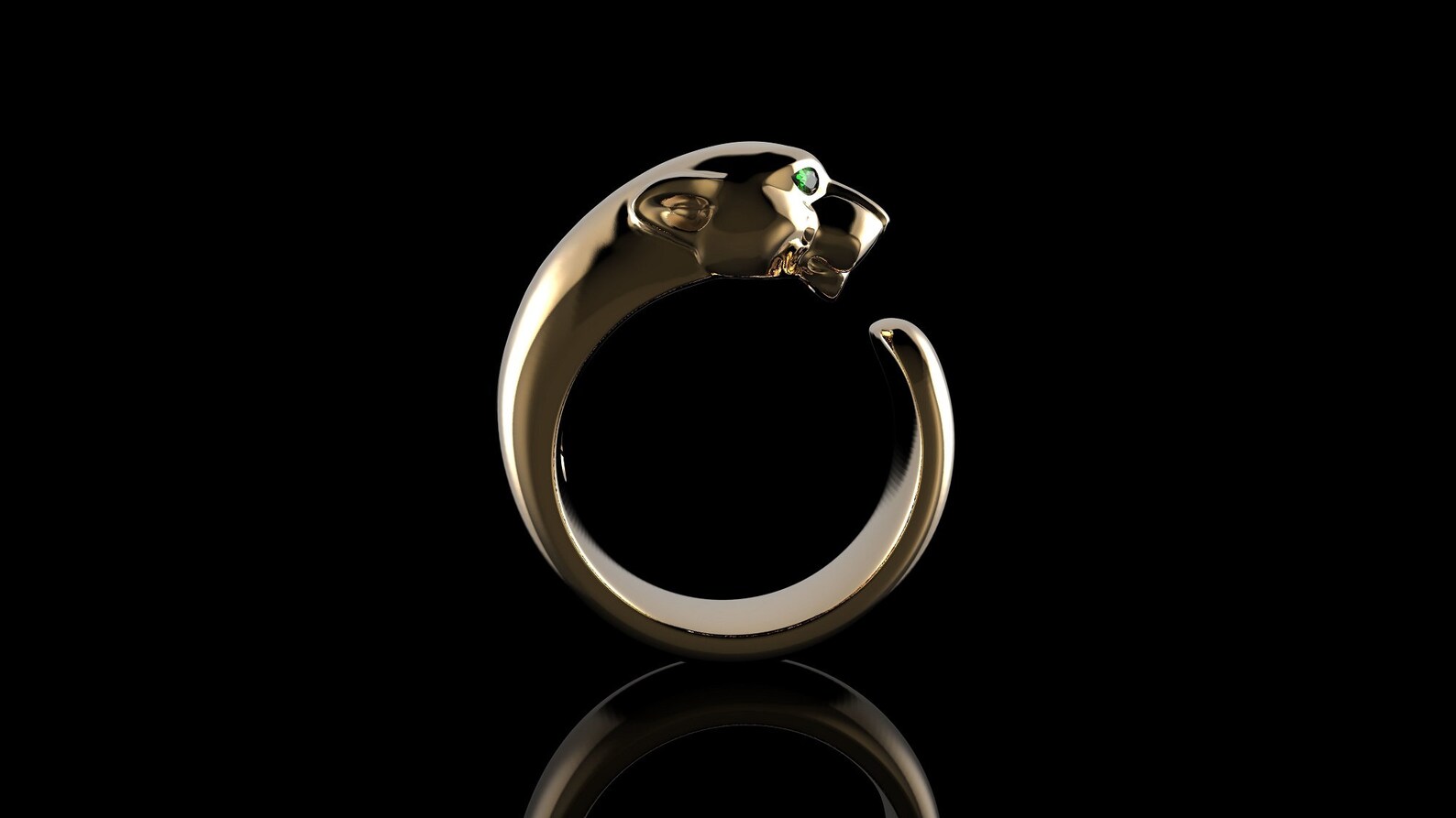 18K Yellow Gold Ring Panther Ring Jaguar Ring Tiger Ring - Etsy