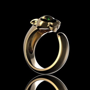 18K Yellow Gold Ring Panther Ring Jaguar Ring Tiger Ring - Etsy