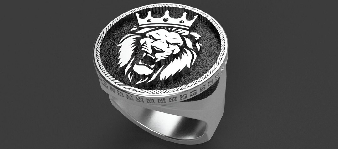 925 Solid Silver Lion King Ring for Men's Personalized - Etsy
