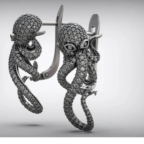 Octopus Earrings - Etsy