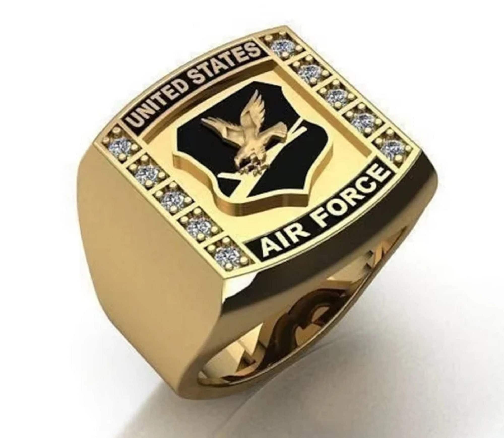 USAF Ring US Air Force Ring Military Ring for Men Gift for - Etsy
