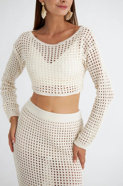 Beach Wear, Beach Dress, Festival Dress, Two Piece Outfit Set, Mesh Top ...