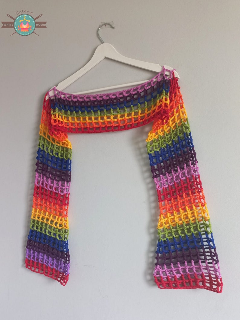 Y2k Crochet Pride Shrug Rainbow Hollow Out Fishnet Jumper - Etsy