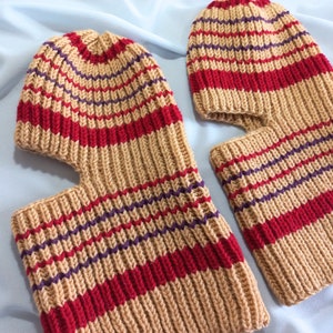 Crochet Balaclava, Knit Winter Hat, Ski Mask, Handknit Balaclava ...