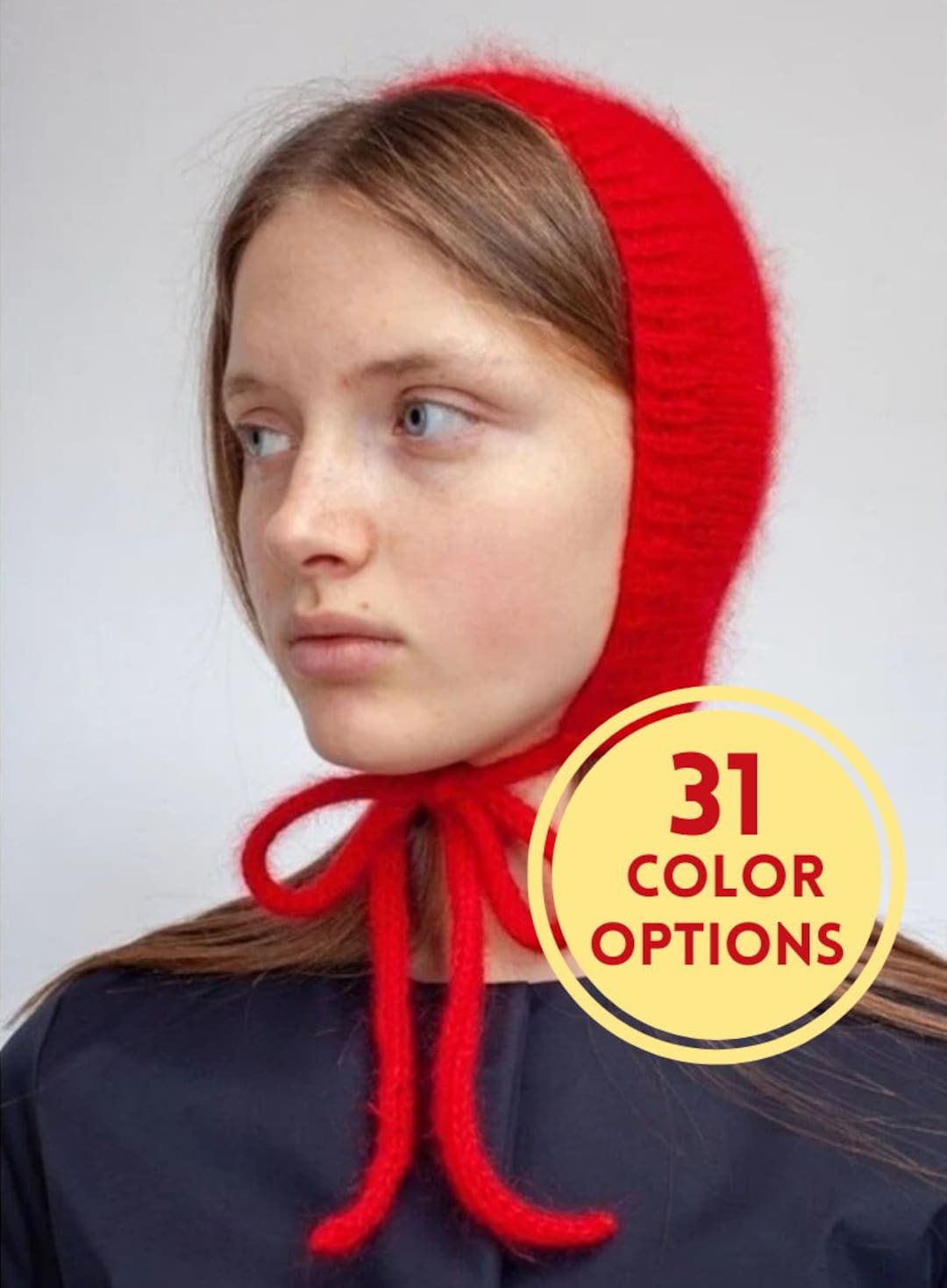 Crochet Balaclava, Handmade Bonnet, Handknit Balaclava, Red Balaclava ...