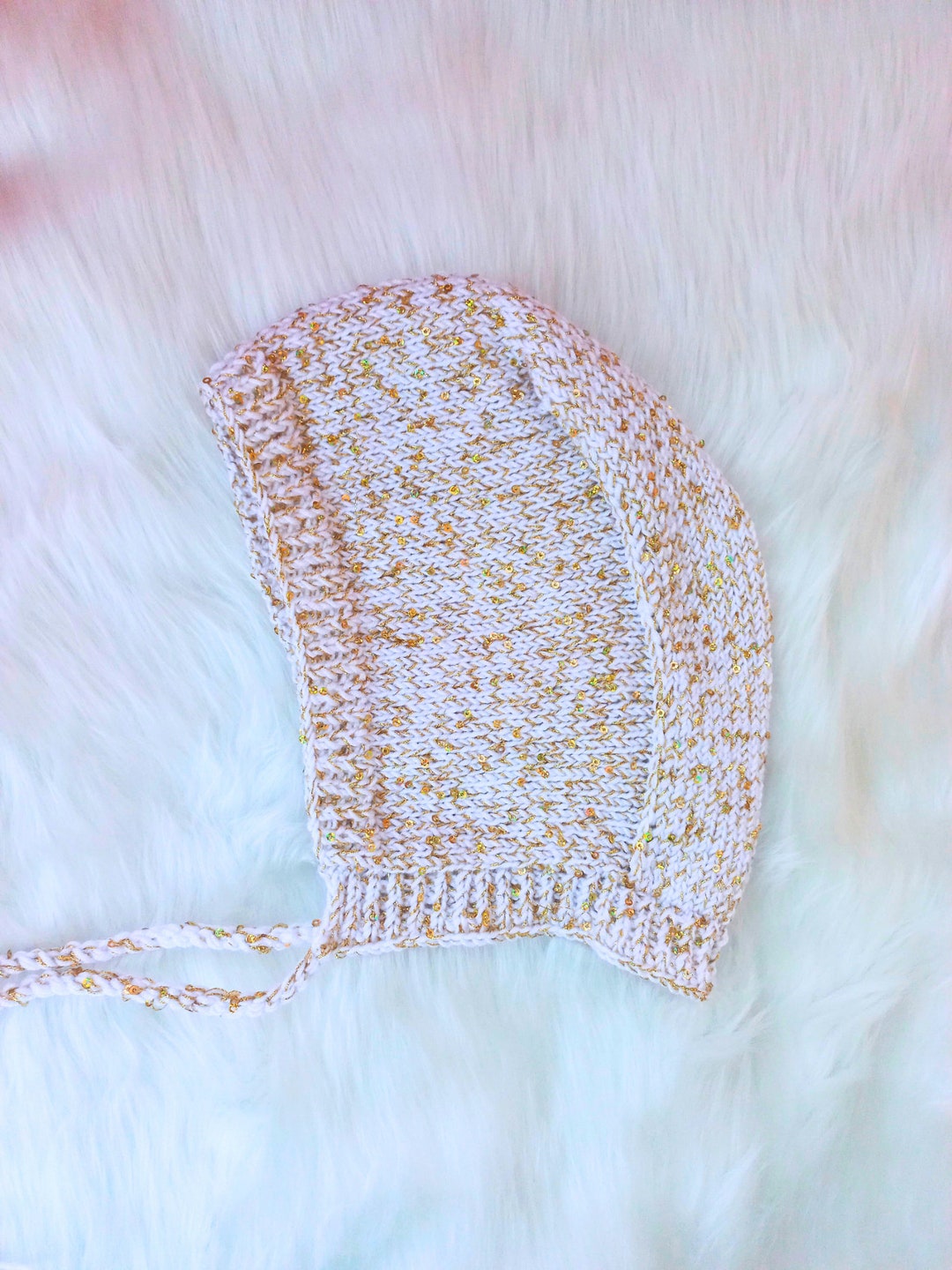 Knit Bonnet, Crochet Bow Tie Bonnet, Womens Bonnet, Crochet Balaclava ...