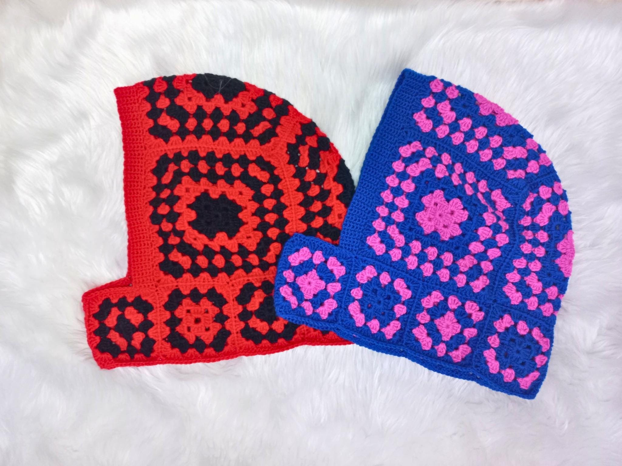 Crochet Balaclava, Colorful Balaclava, Purple Balaclava, Handknit ...