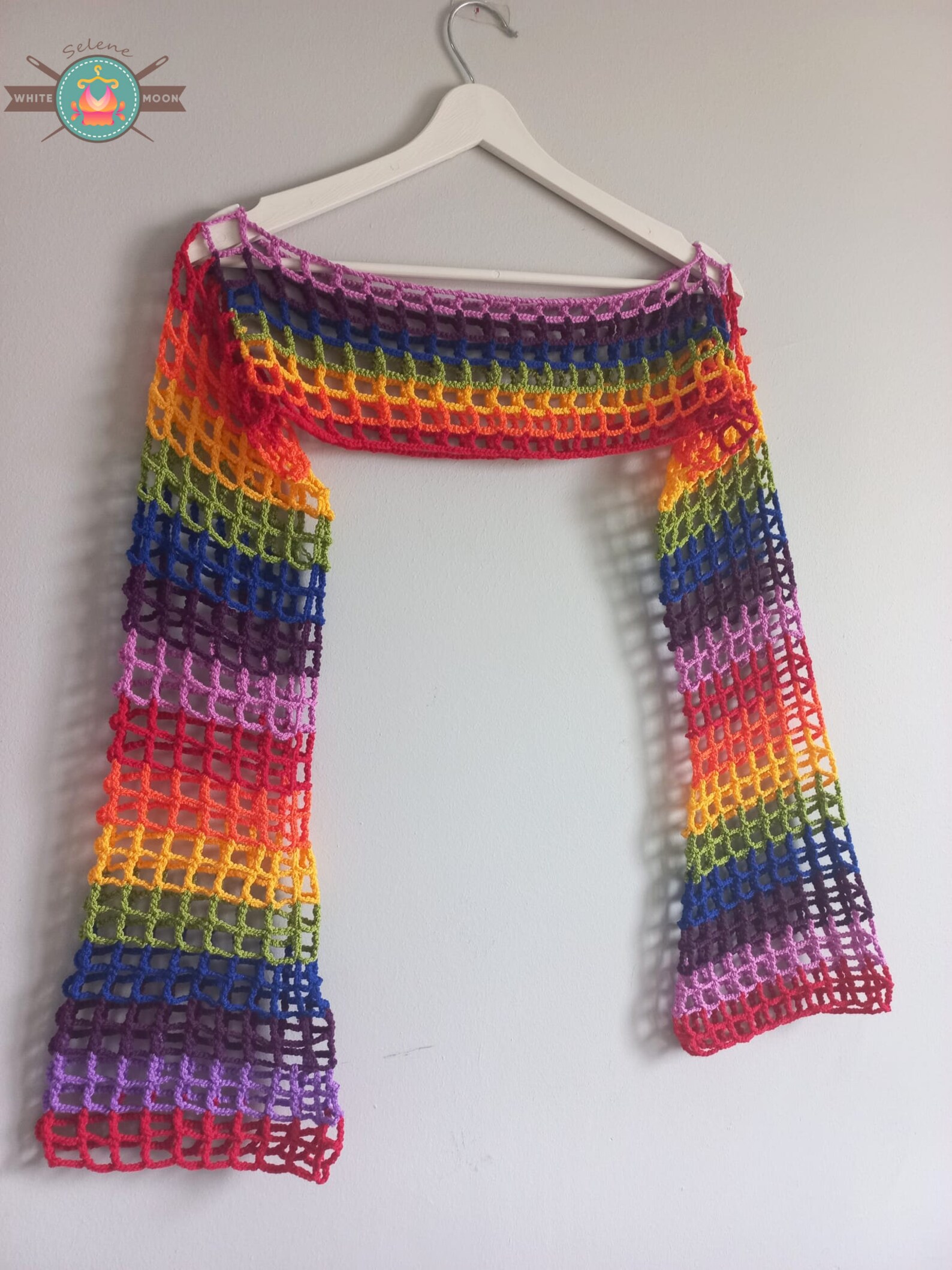 Y2k Crochet Pride Shrug Rainbow Hollow Out Fishnet Jumper - Etsy