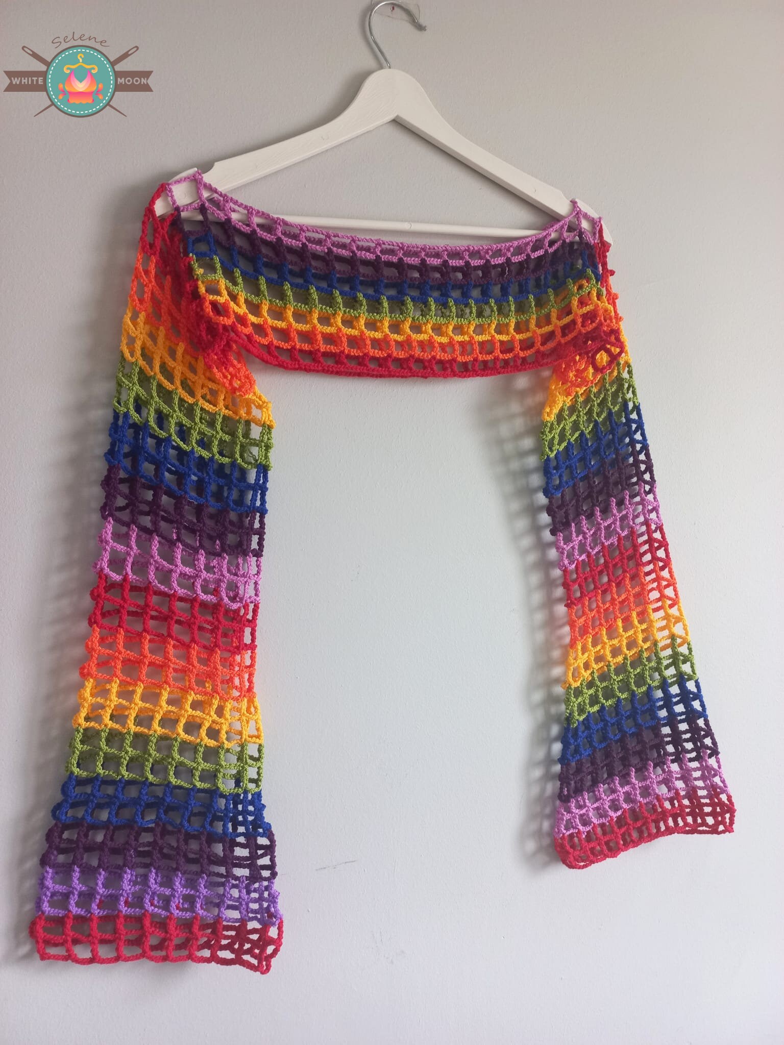 Y2k Crochet Pride Shrug Rainbow Hollow Out Fishnet Jumper - Etsy