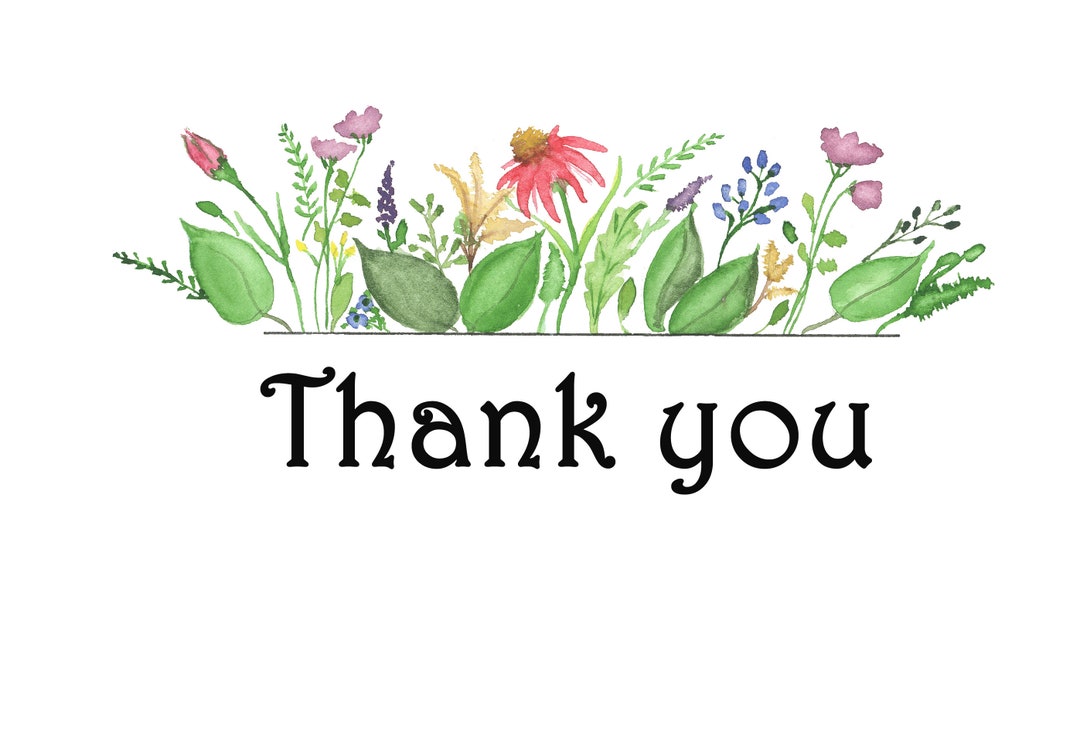 Thank You Download, PNG, JPG, Digital Downloads, Flowers Thank You ...