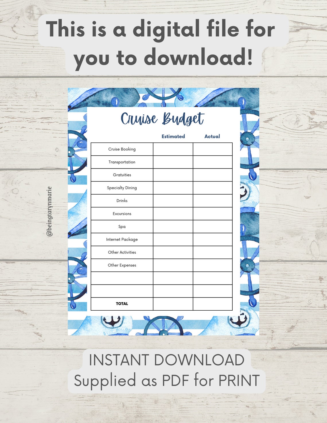 Cruise Planner Printable | PDF Cruise Planner | Travel Planner ...
