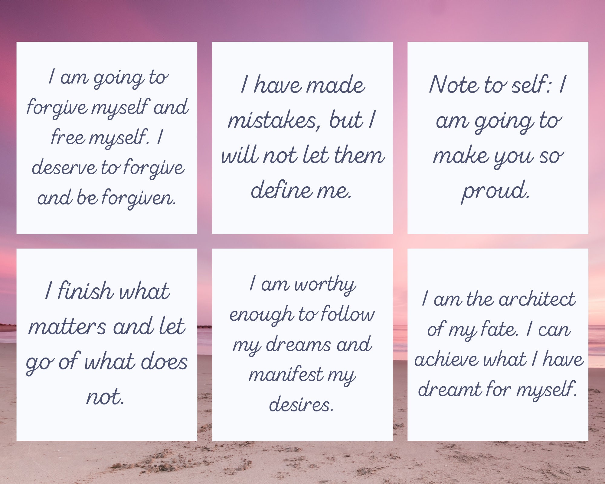 48 Affirmation Cards Printable Affirmation Cards Positive Affirmations ...