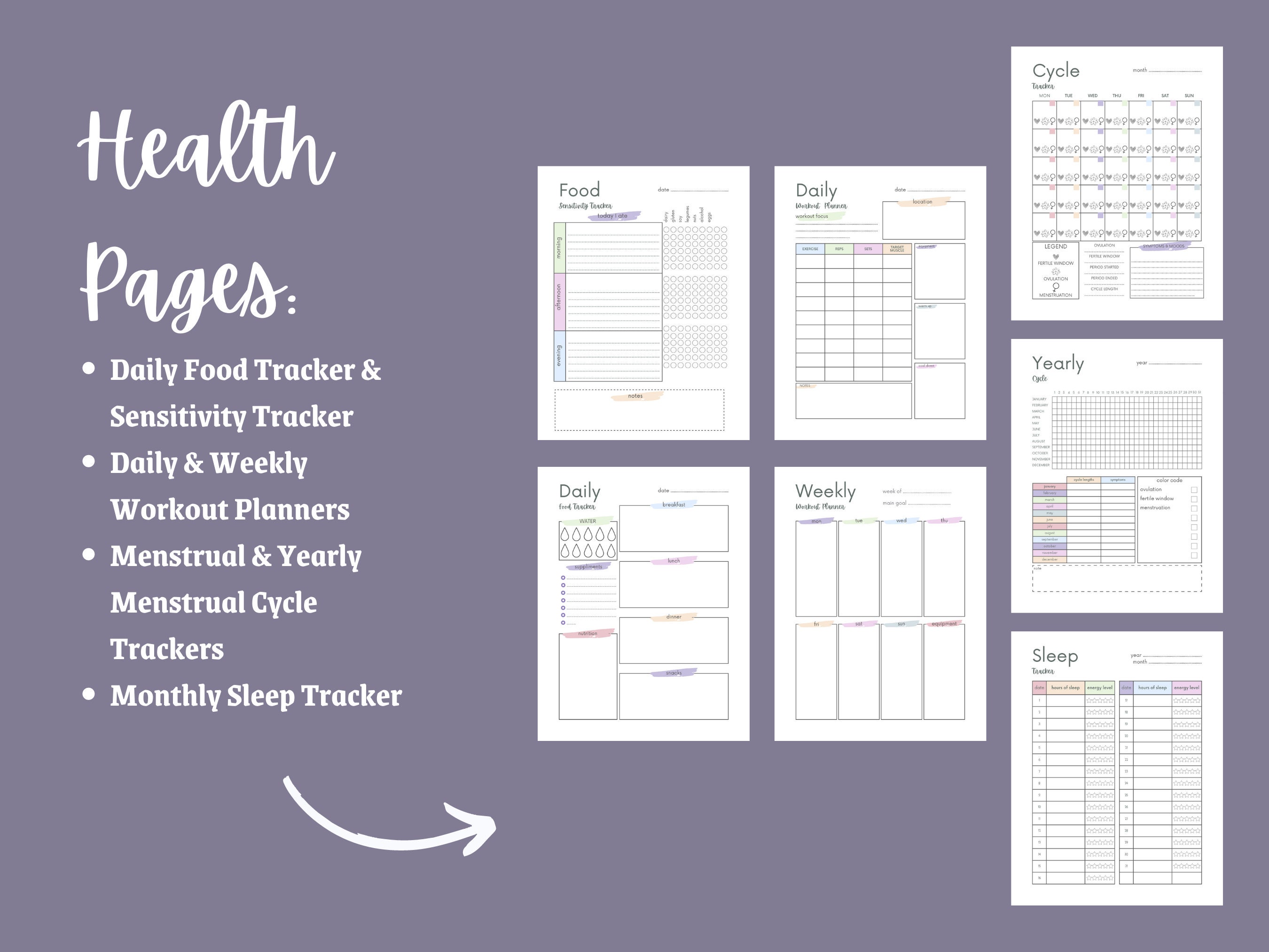 Health Tracker Health & Wellness Trackers Sleep Tracker - Etsy