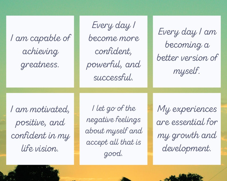 48 Affirmation Cards Printable Affirmation Cards Positive Affirmations ...