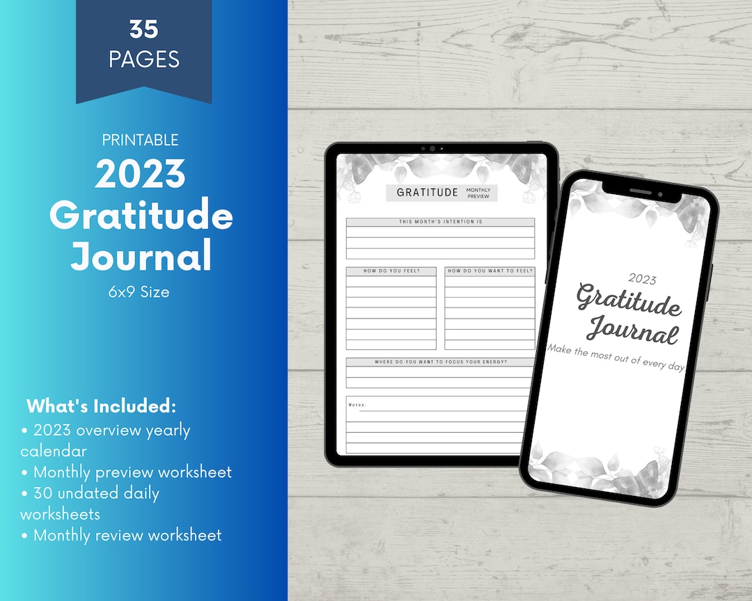 2023 Printable Gratitude Journal Gratitude Planner - Etsy