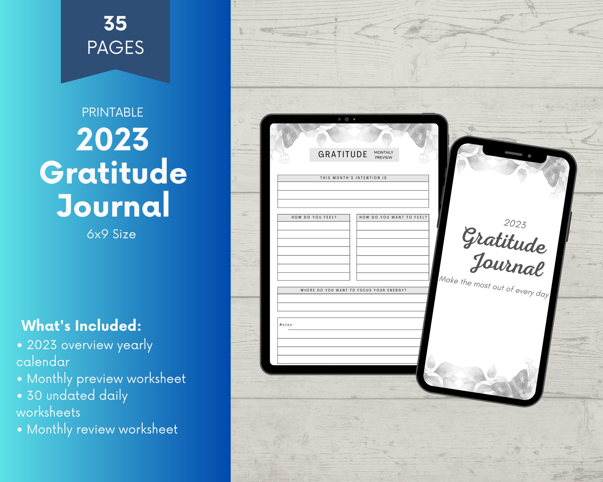 2023 Printable Gratitude Journal Gratitude Planner - Etsy