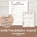 Daily Manifestation Journal | Printable Manifesting Journal ...