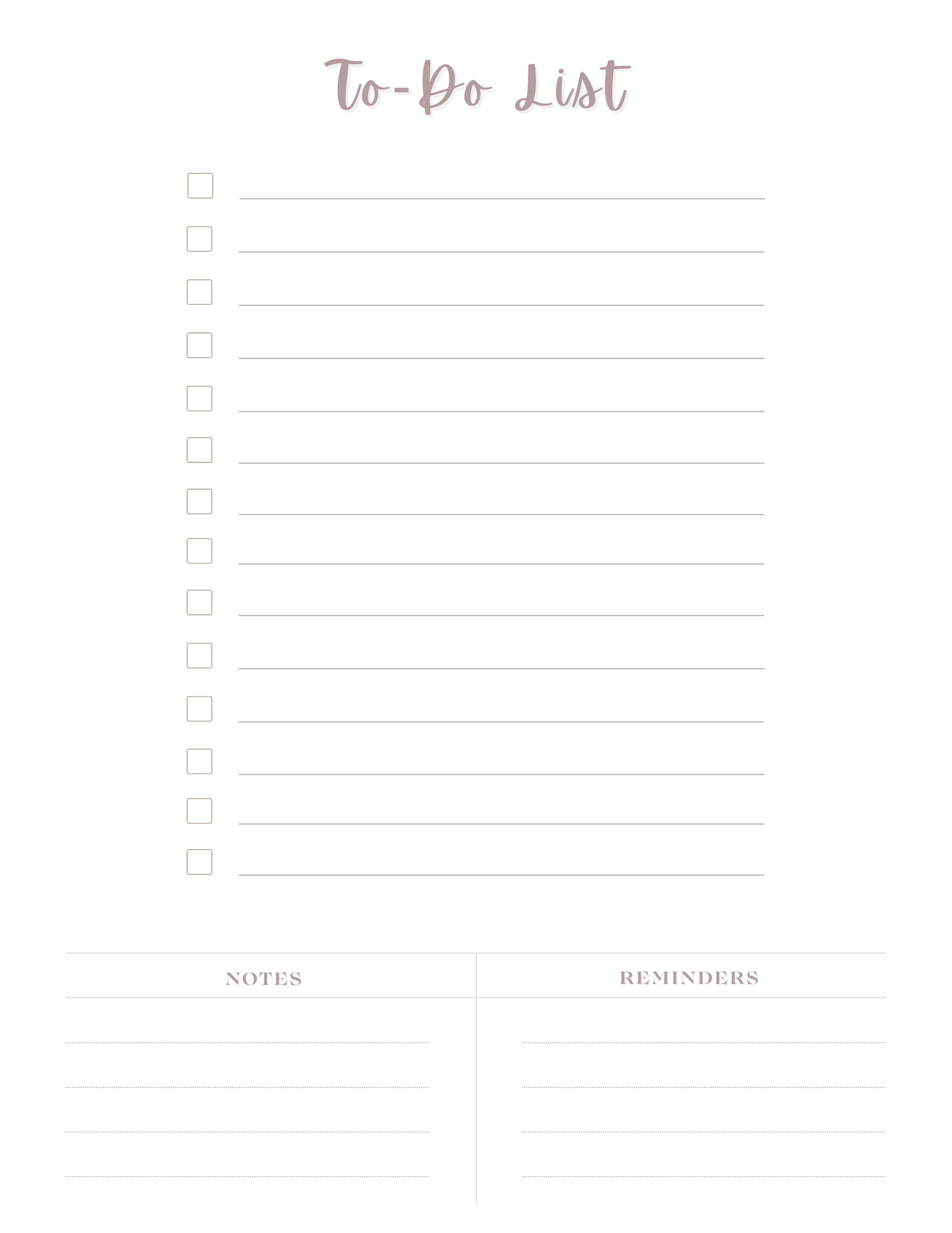 Printable TO DO Lists to Do List Printable PDF Download Task List ...