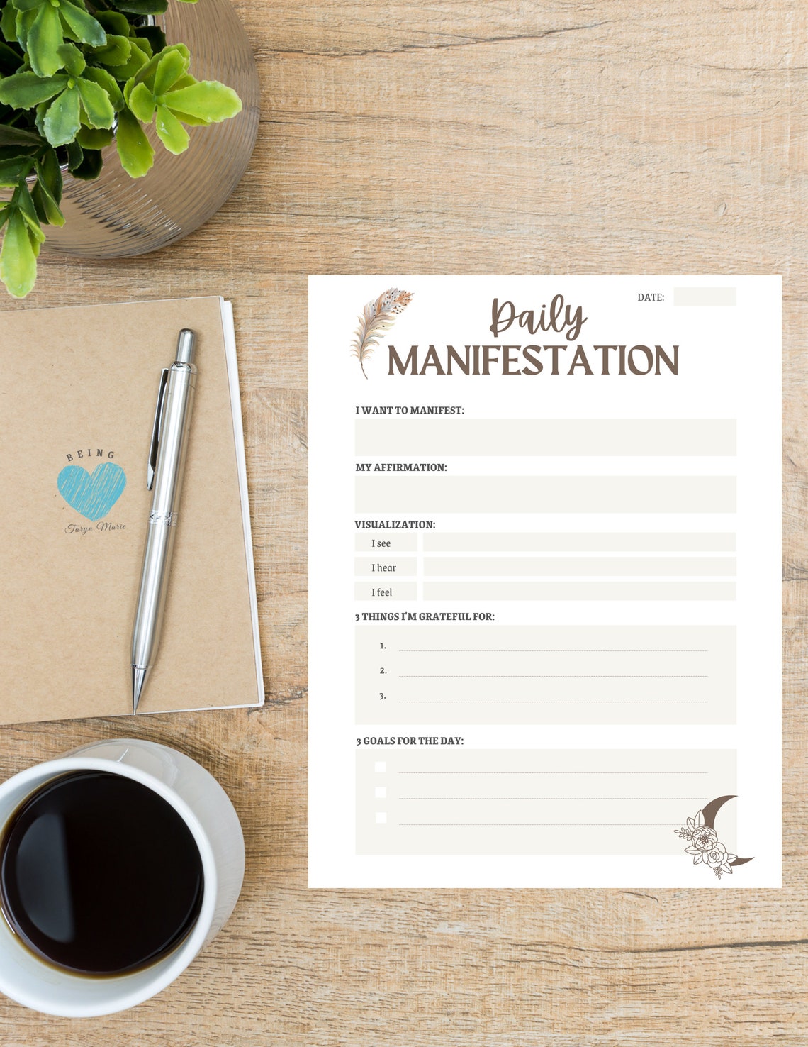 Daily Manifestation Journal | Printable Manifesting Journal ...