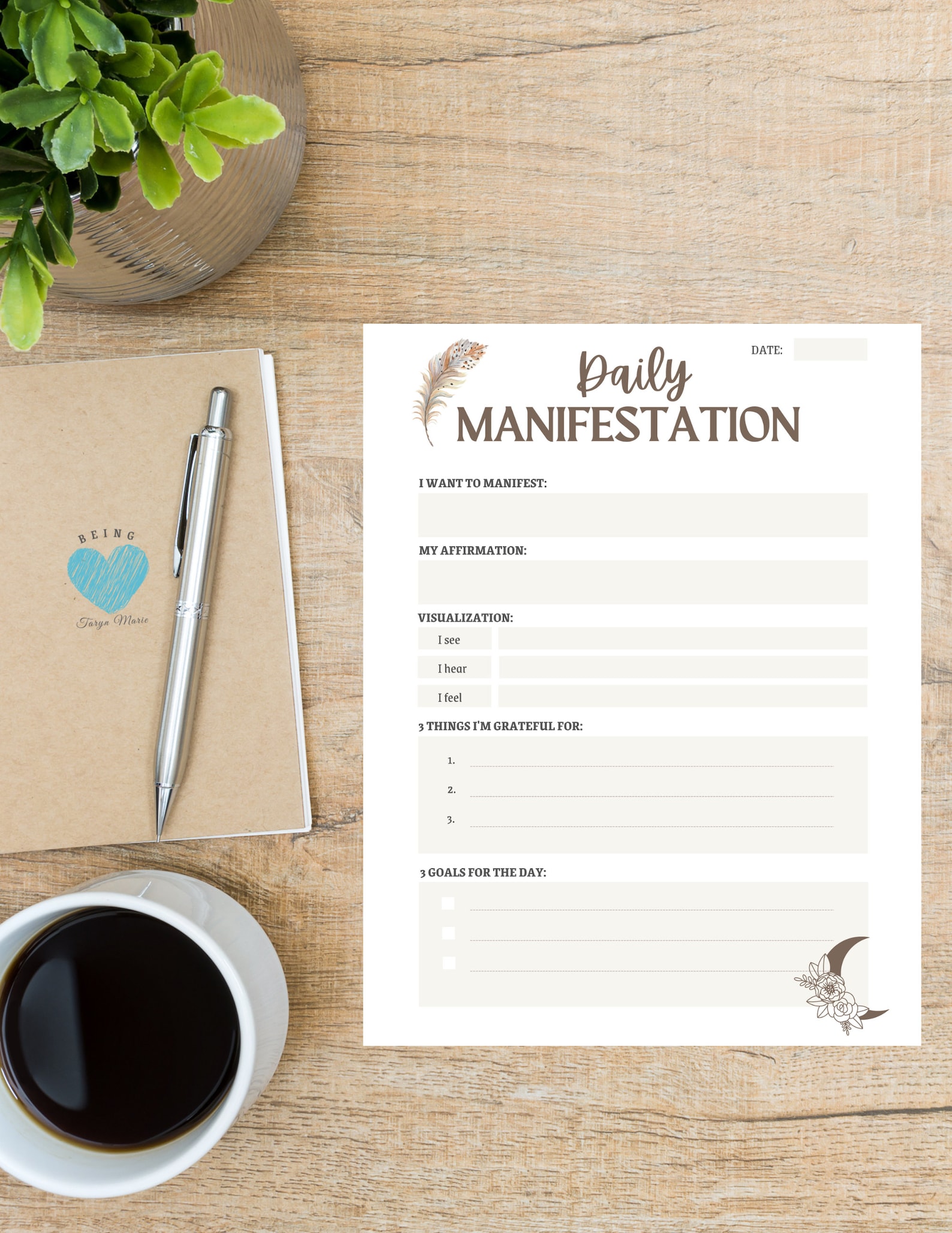 Daily Manifestation Journal | Printable Manifesting Journal ...