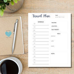 Printable Travel Planner | Vacation Planner | Trip Itinerary | Vacation ...
