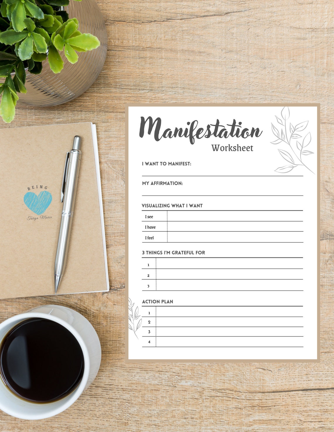 Printable Manifestation Worksheet | Manifest Your Life | Manifestation ...