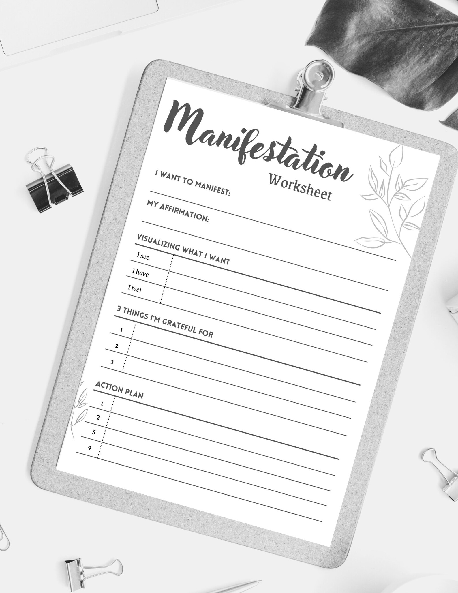 Printable Manifestation Worksheet | Manifest Your Life | Manifestation ...