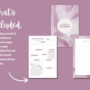 Mindfulness Journal | Growth Mindset | Mental Health Journal | Anxiety ...