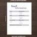 Travel Information Sheet Printable | Printable Travel Info Tracker ...