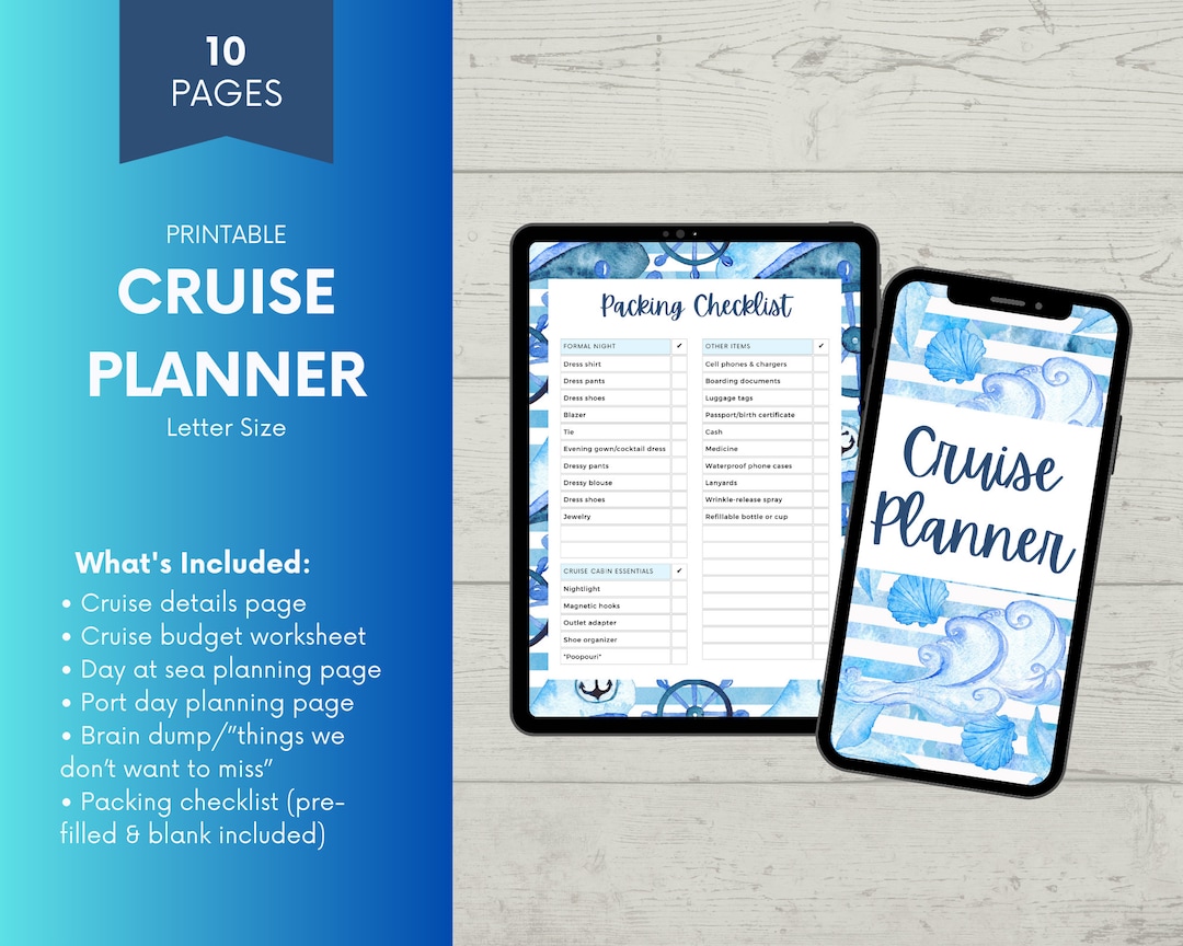 Cruise Planner Printable PDF Cruise Planner Travel Planner Vacation ...