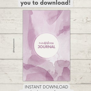Mindfulness Journal | Growth Mindset | Mental Health Journal | Anxiety ...