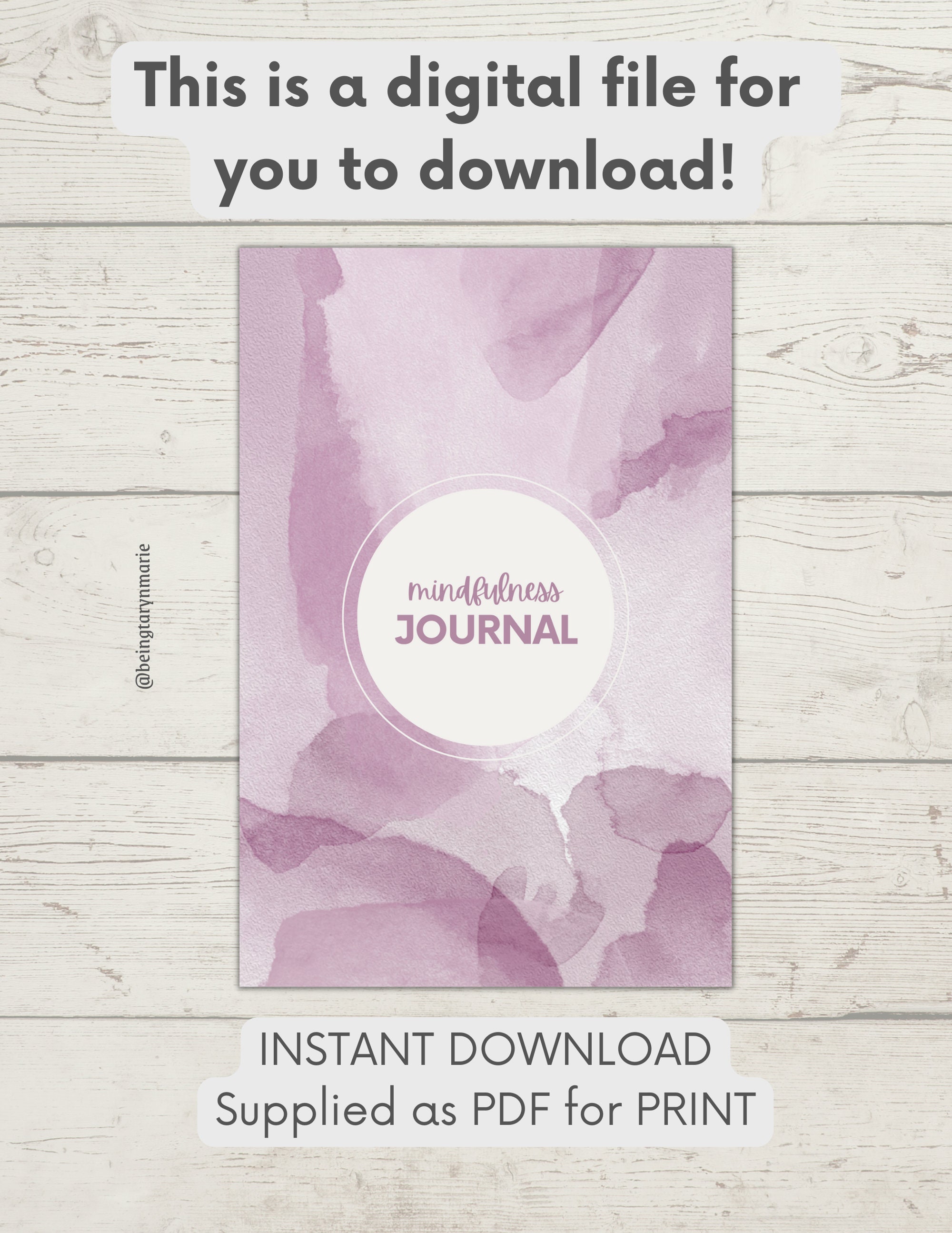Mindfulness Journal | Growth Mindset | Mental Health Journal | Anxiety ...