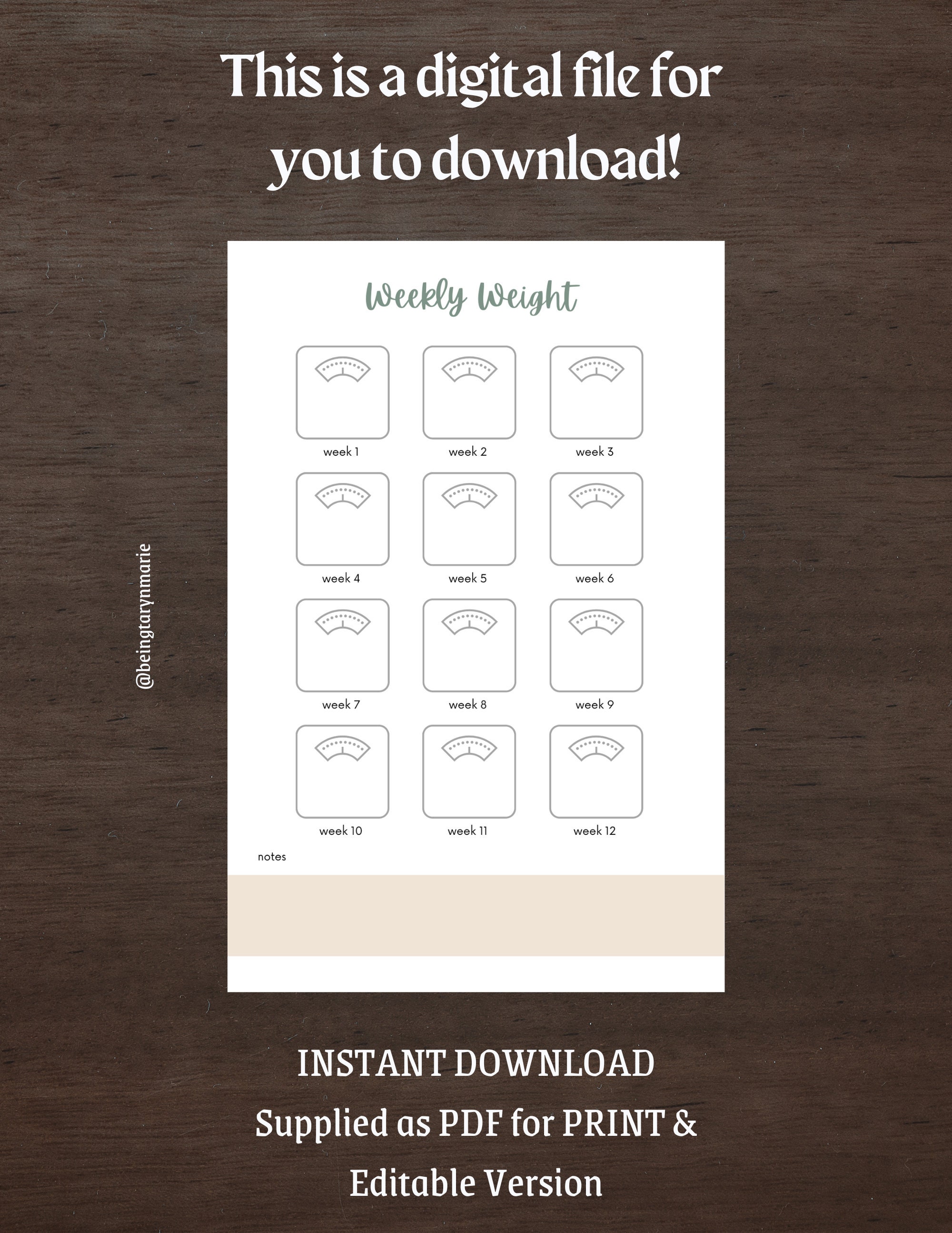 Weight Loss Tracker Weight Loss Journal Fitness Planner - Etsy