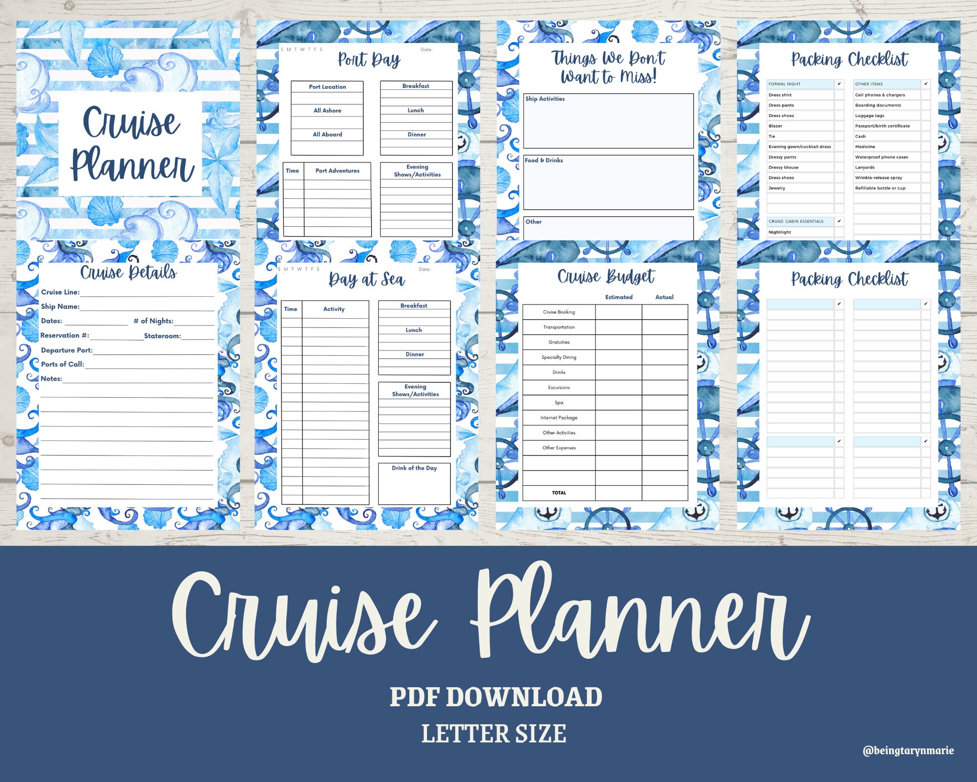 Cruise Planner Printable PDF Cruise Planner Travel Planner - Etsy UK