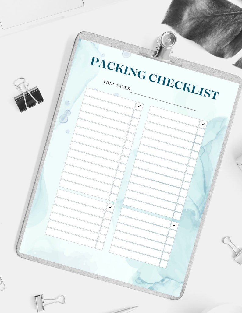 Travel Packing List | Packing Checklist | Vacation Packing List ...