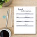 Travel Information Sheets | Printable Travel Info Trackers | Travel ...