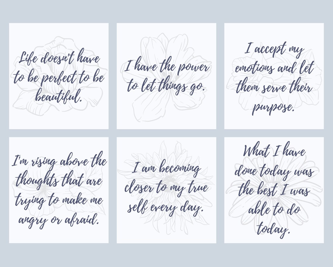 48 Affirmation Cards Printable Motivation Cards Positive - Etsy