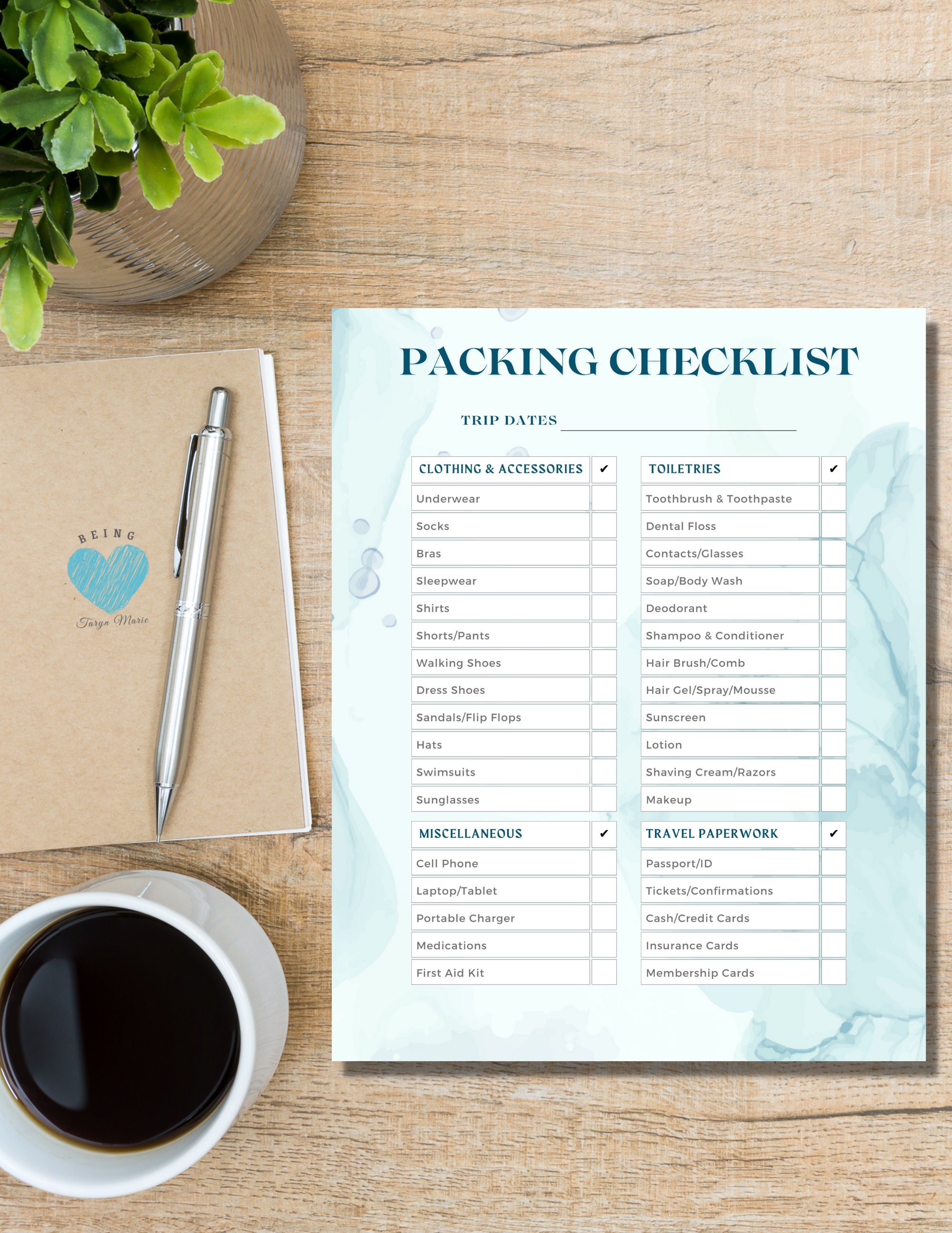 Travel Packing Checklists | Packing Checklist | Vacation Packing List ...