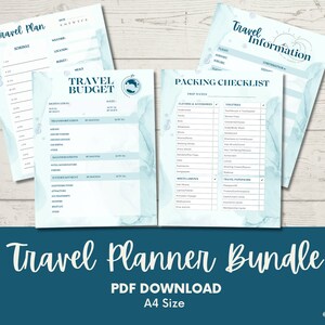 Printable Travel Planner Bundle | Trip Planner | Vacation Planner ...