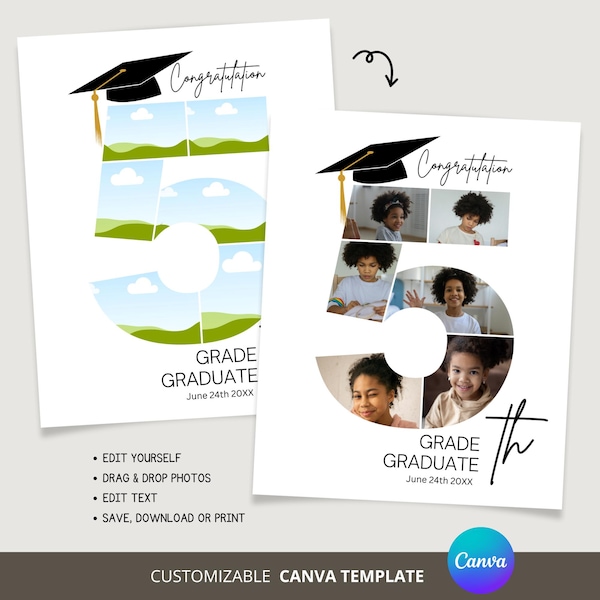 5th Grade Graduation Posters - Etsy