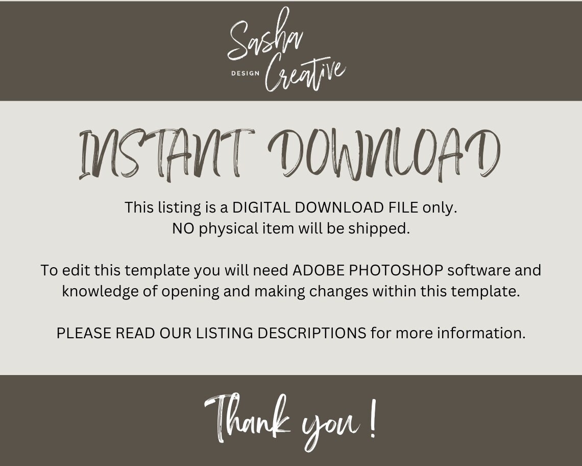 Mini Session Template, PHOTOSHOP Template, Photo Session Instagram ...