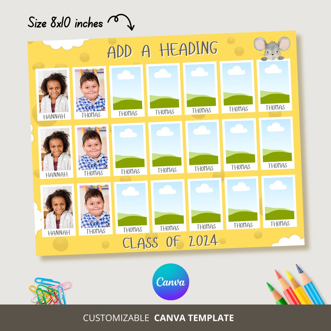 Preschool Class Composite Template CANVA Photo Collage Class Composite ...