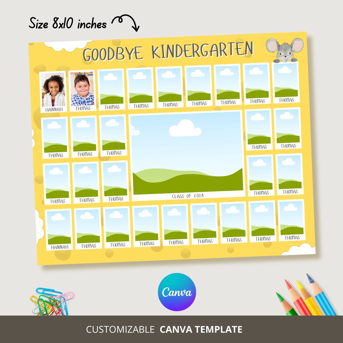 Preschool Class Composite Template CANVA Photo Collage Class Composite ...