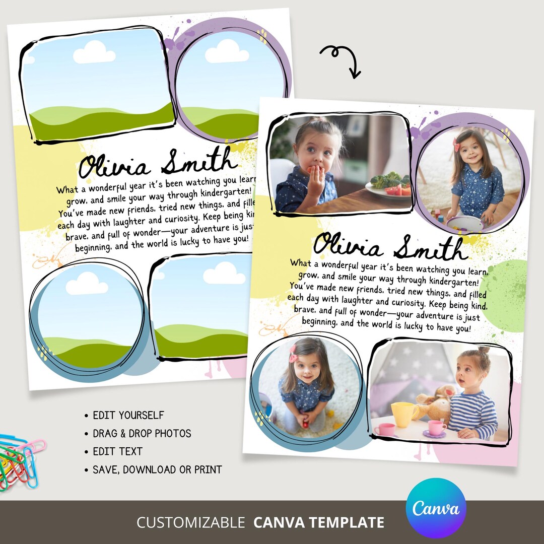 Elementary School Yearbook Ad Template: Full Page Graduation Tribute ...