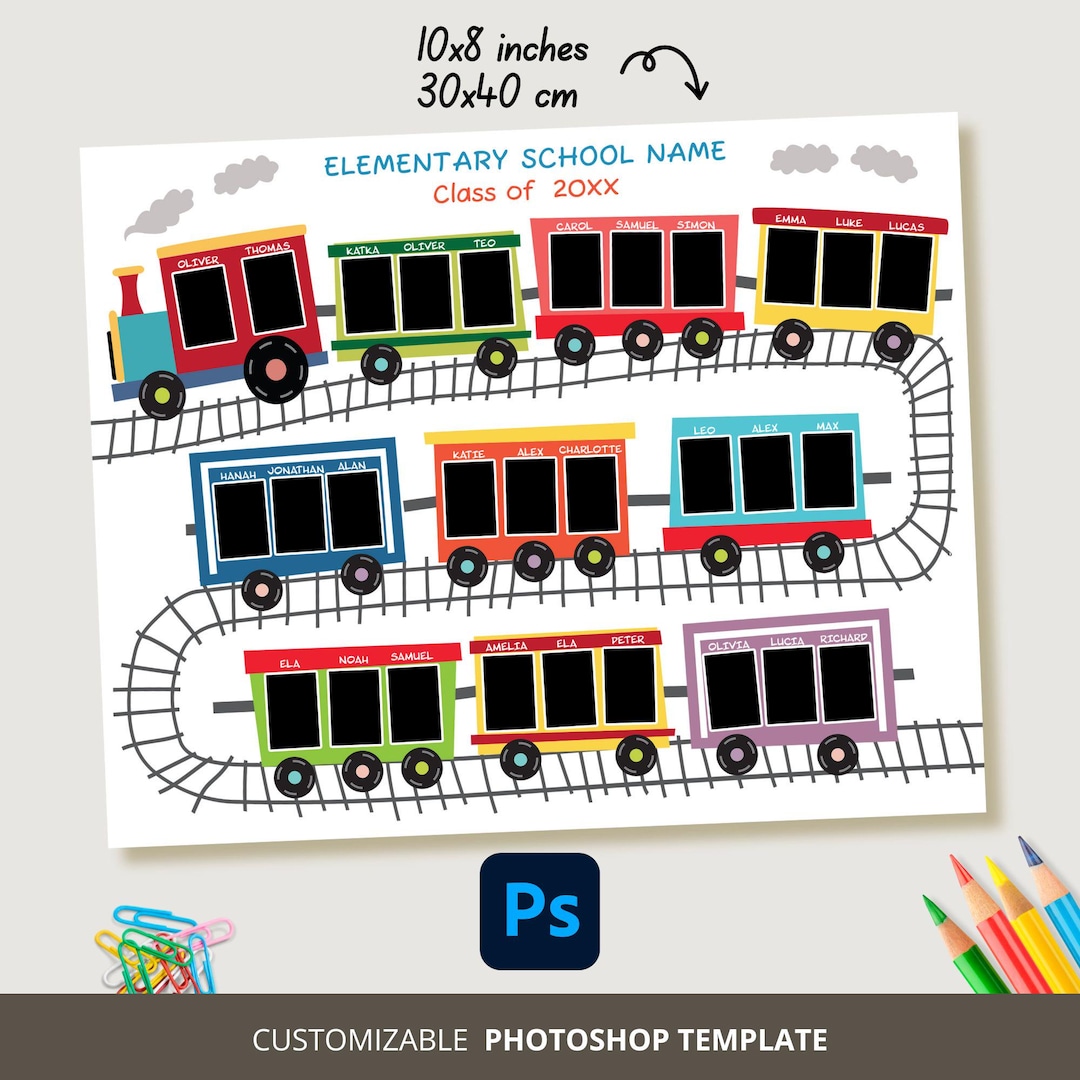 Pre-school Class Composite Template Photoshop Photo Collage Class ...