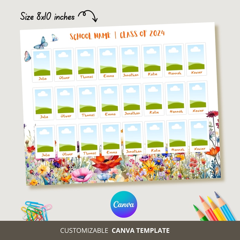 Preschool Class Composite Template CANVA Photo Collage Class Composite ...