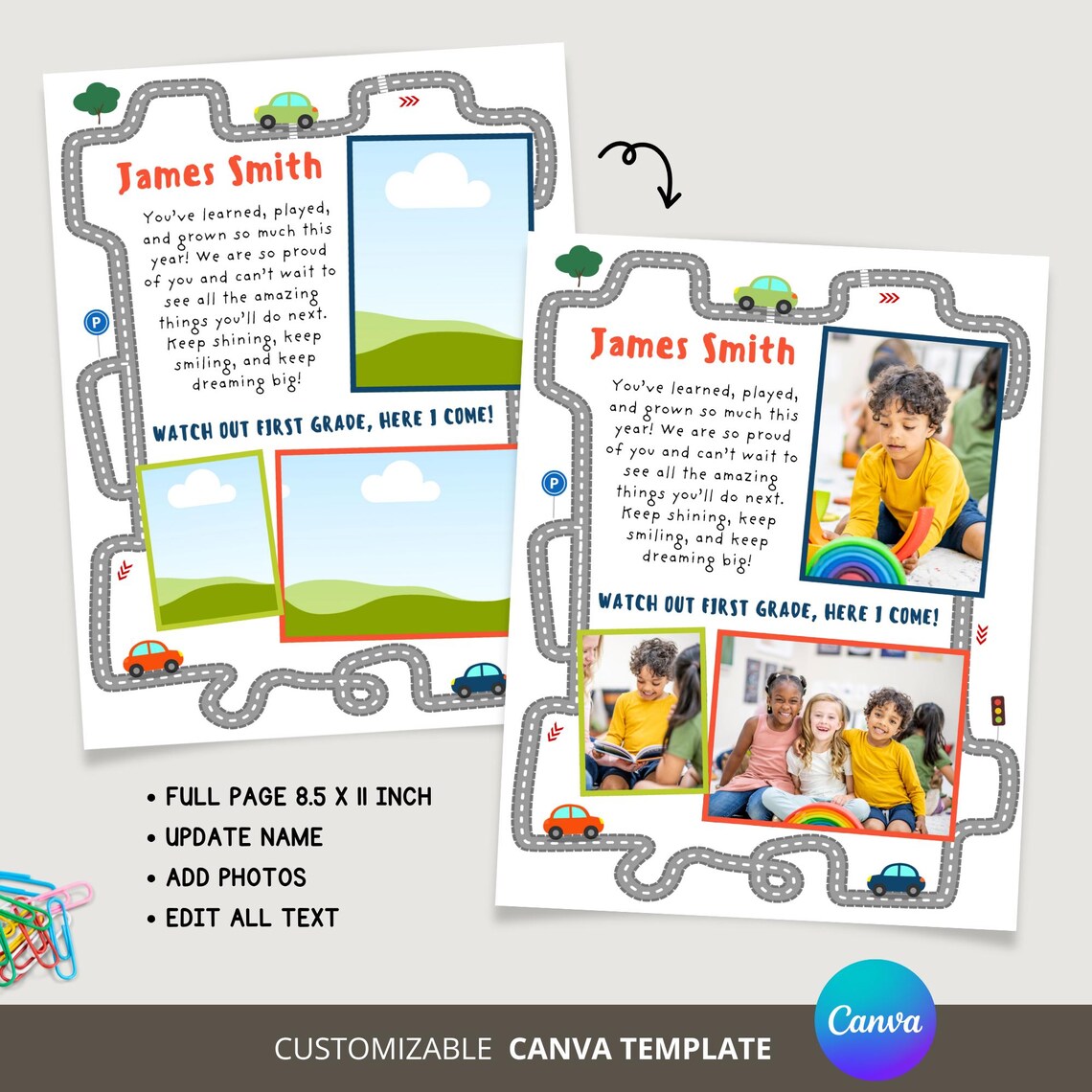 Elementary Yearbook Ad Template: Full Page Graduation Tribute (canva ...