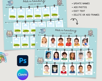 Pre-school Class Composite Template Photoshop Photo Collage Class ...